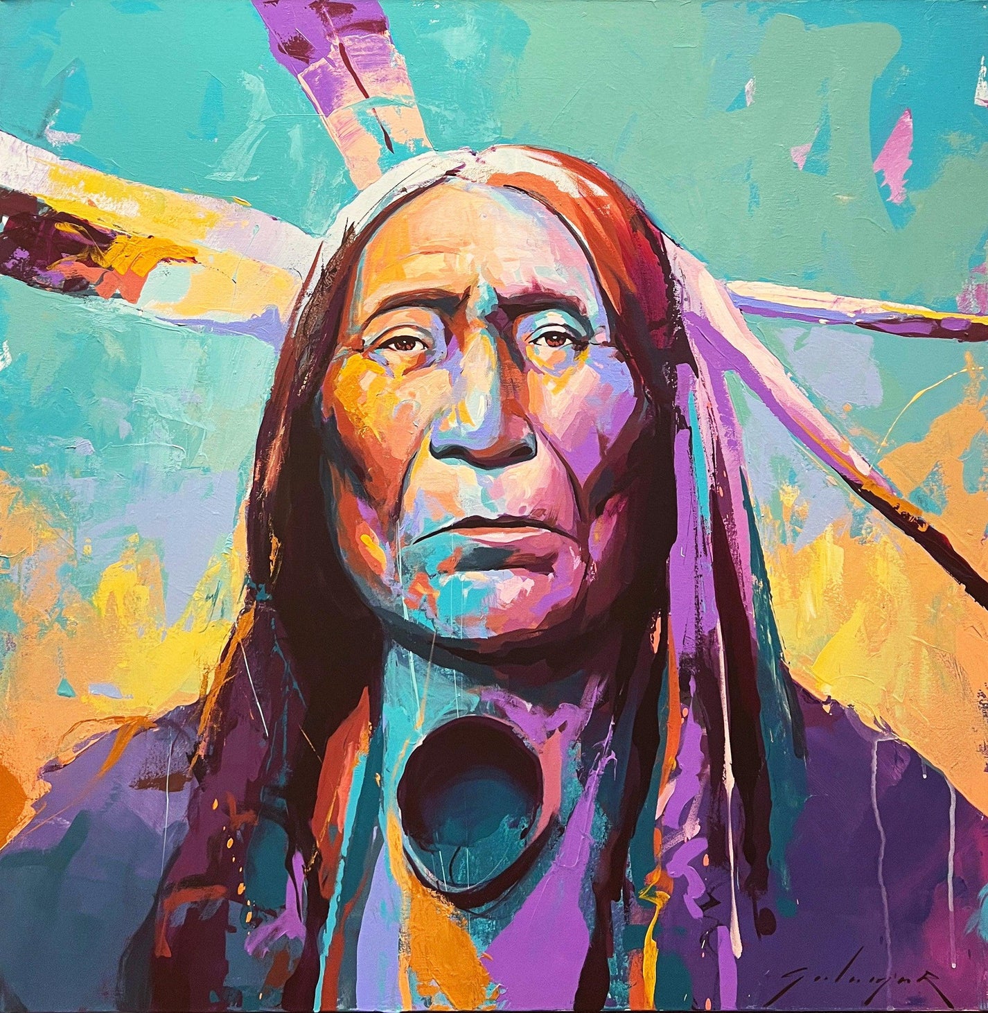Chief Wolf Robe | Jeremy Salazar | Native American Art | Sorrel Sky ...